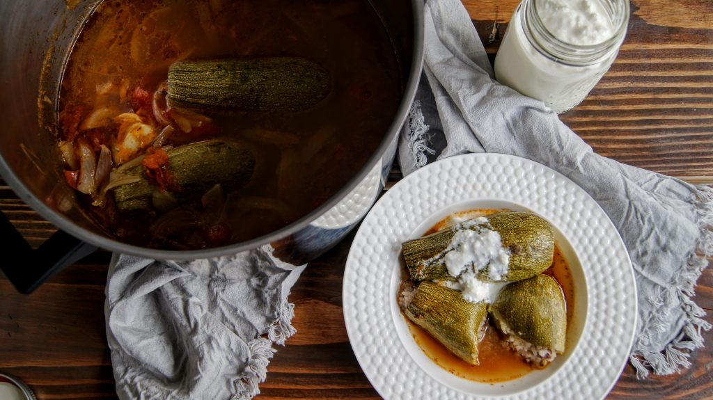 Kousa ~ Lebanese Stuffed Zucchini - Cosette's Kitchen