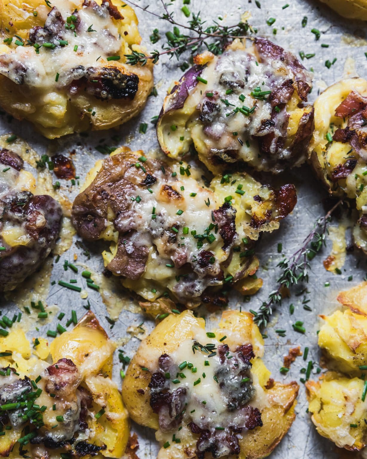 Easy Bacon Smashed Potatoes - Cosette's Kitchen