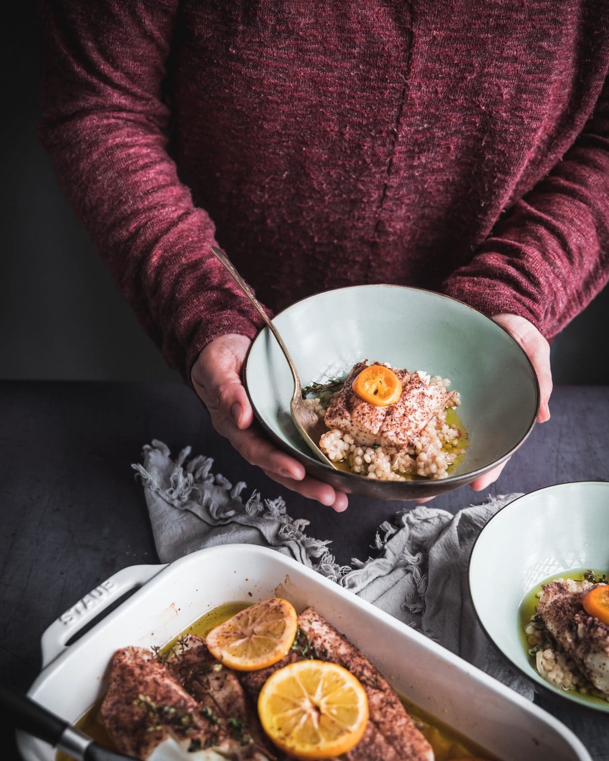 Sumac Citrus Cod with Couscous - Cosette's Kitchen