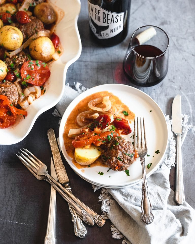 Baked Kofta with Potatoes (Kofta Bil Sanieh) - Cosette's Kitchen