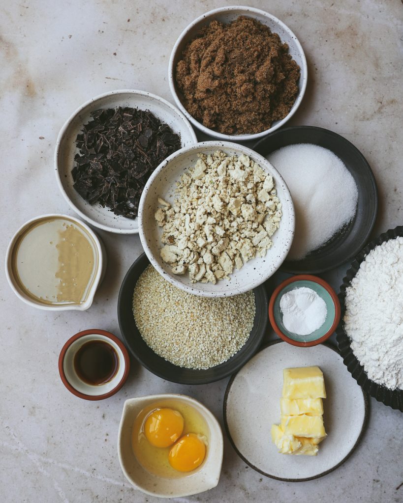 Chocolate Sesame Halawa(halva) Cookies - Cosette's Kitchen