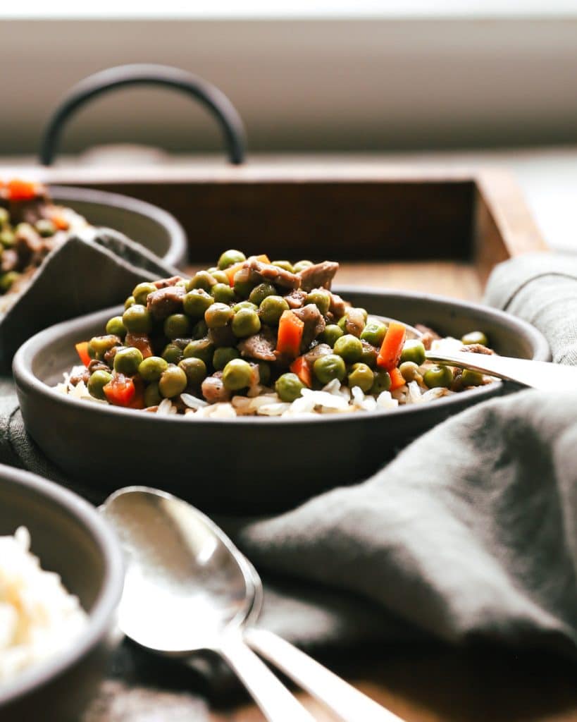 Lebanese Stew with Peas and Rice (bazella w riz) - Cosette's Kitchen