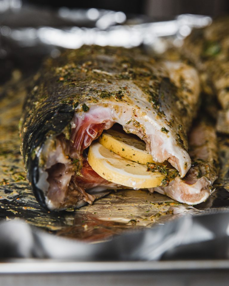 How to Cook Whole Salmon in the Oven (Middle Eastern Flavors) - Cosette ...