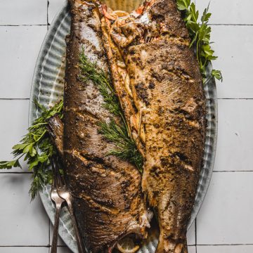 How to Cook Whole Salmon in the Oven (Middle Eastern Flavors) - Cosette ...