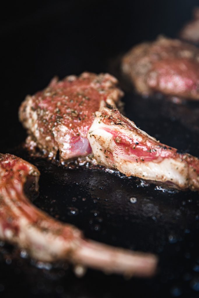 Grilled Lamb Rib Chops - Pomegranate Molasses and Cinnamon with Mint ...