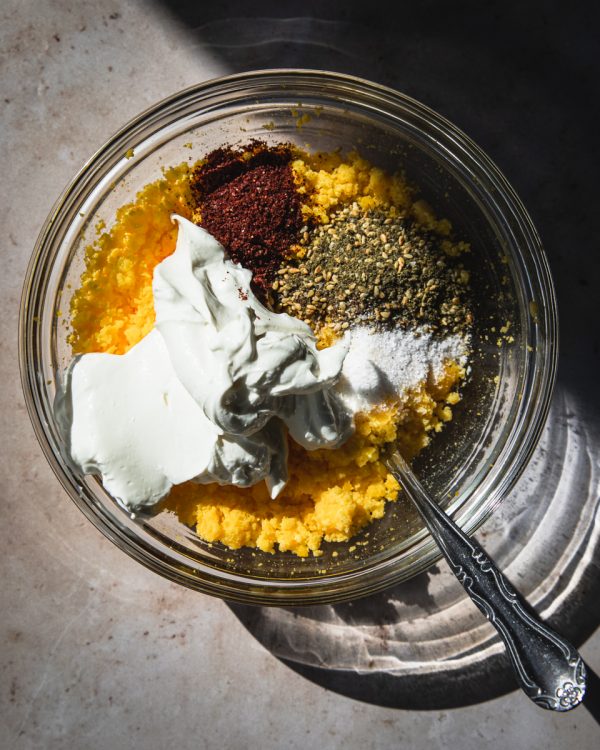 Labneh (Yogurt) Deviled Eggs - Mayo Free - Cosette's Kitchen