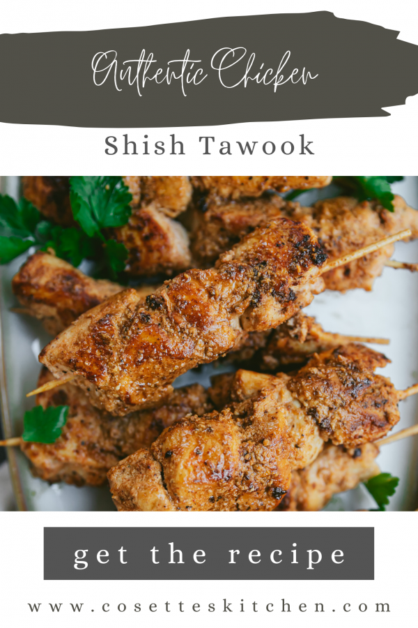 Authentic Shish Tawook - Lebanese Chicken Kebabs - Cosette's Kitchen