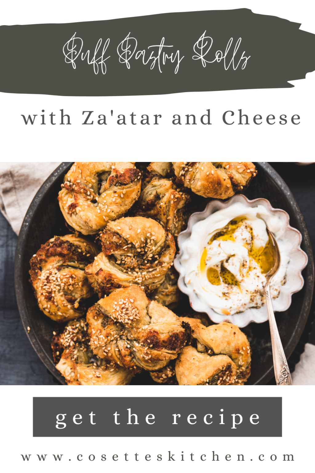 Easy Puff Pastry Rolls with Za'atar and Cheese - Cosette's Kitchen