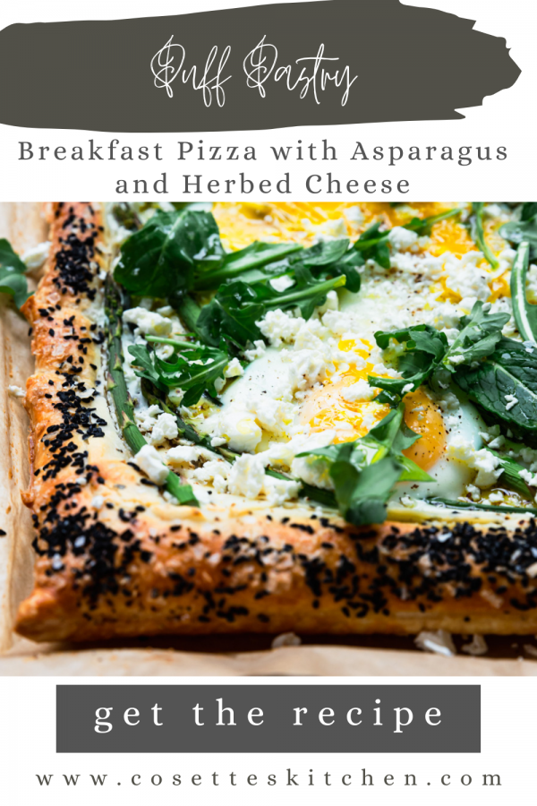 Puff Pastry Spring Breakfast Pizza with Asparagus and Herbed Cheese ...