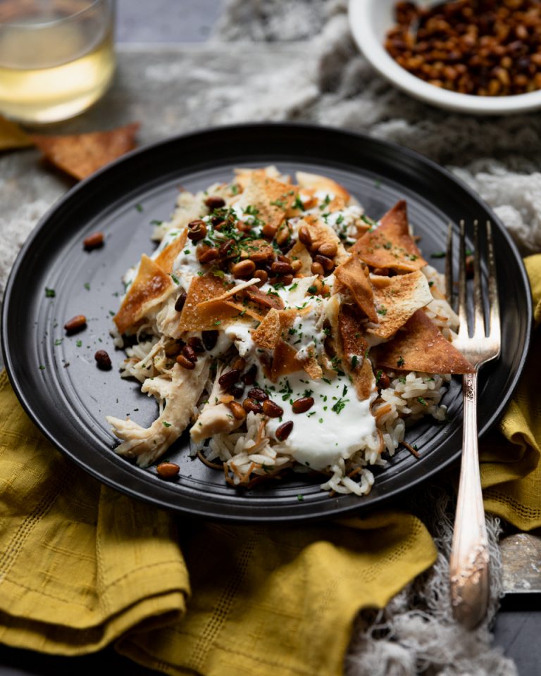 Lebanese Chicken Fatteh (Fattet Djaj) - Cosette's Kitchen