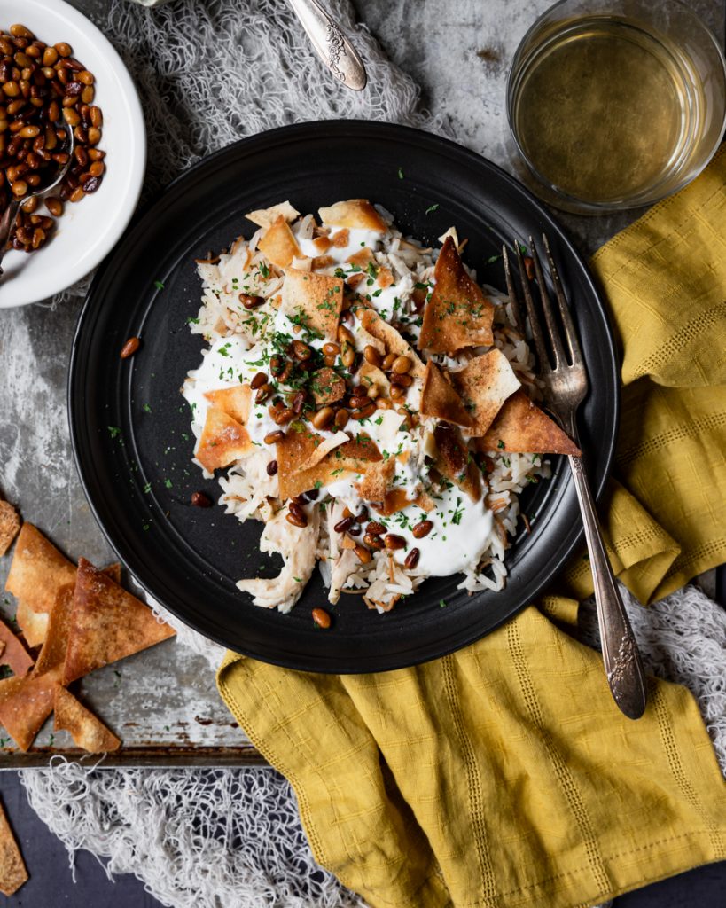 Lebanese Chicken Fatteh (Fattet Djaj) - Cosette's Kitchen
