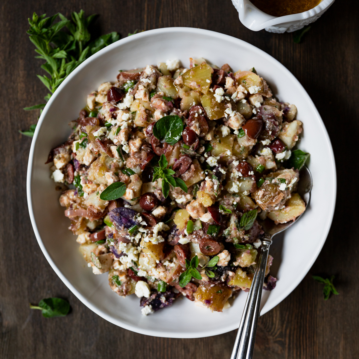 Mediterranean Potato Salad {no mayo} - Cosette's Kitchen