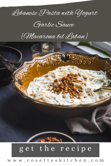 Lebanese Pasta with Yogurt Garlic Sauce {Macarona bil Laban} - Cosette ...