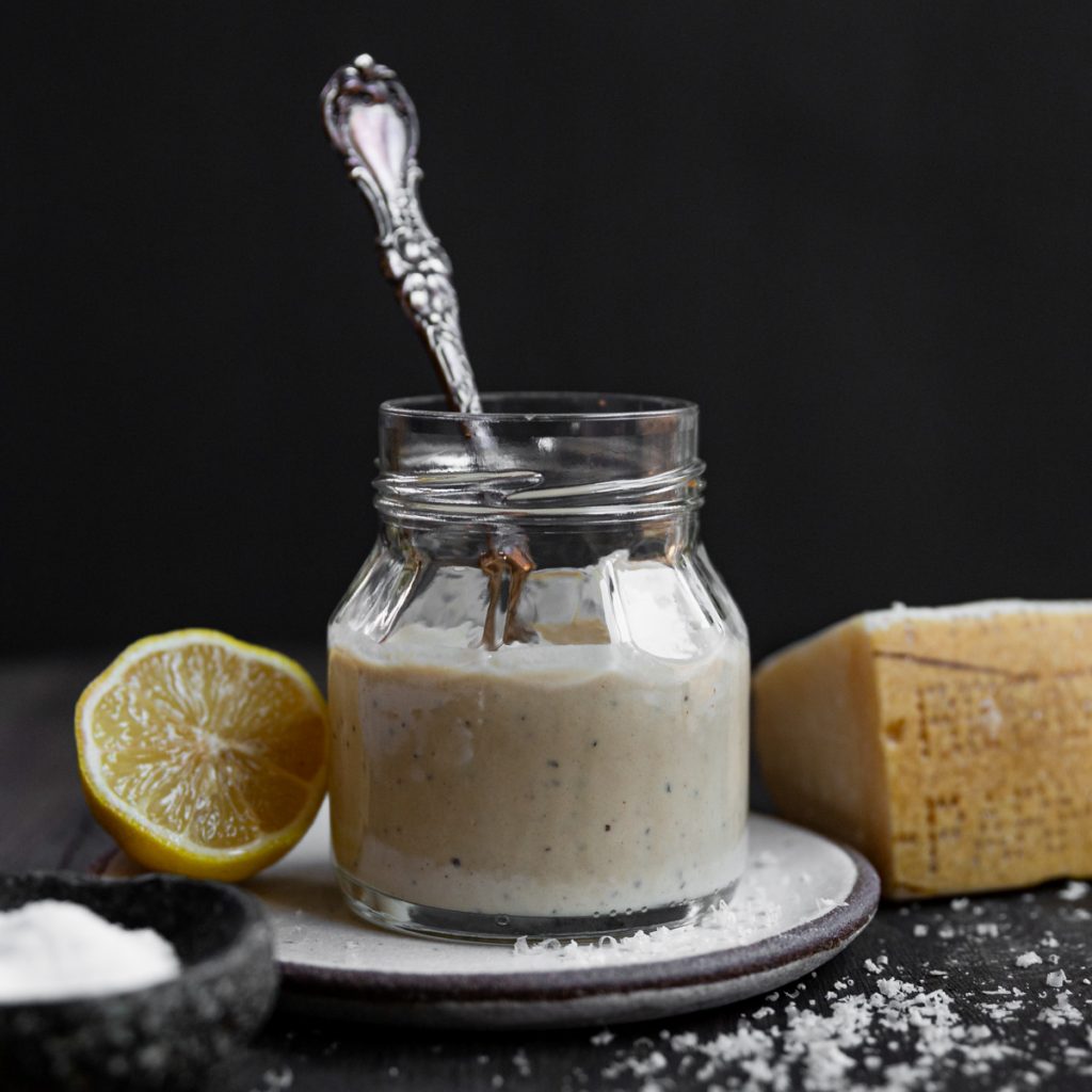 Creamy Yogurt Caesar Dressing {no eggs, no mayo} - Cosette's Kitchen